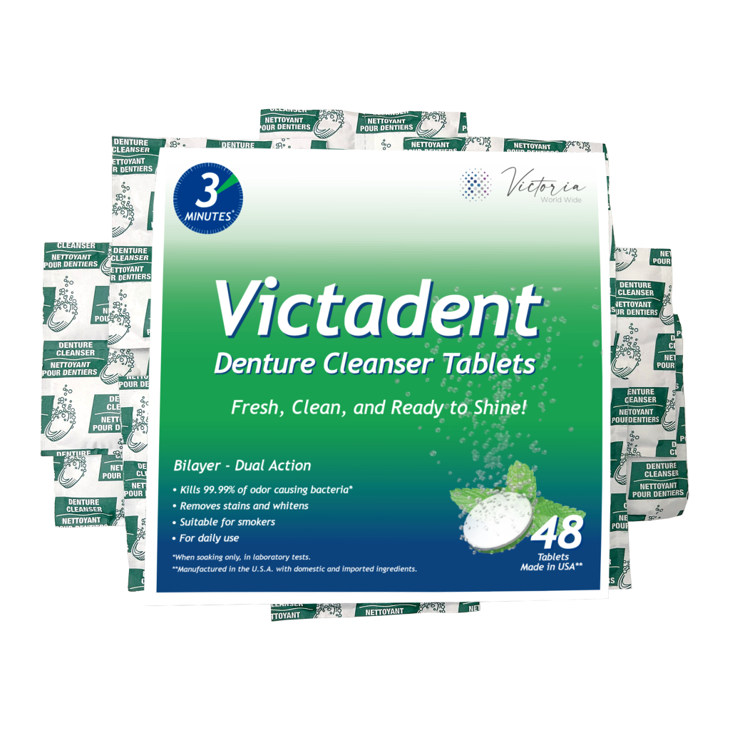 Victadent Advanced Cleanser Tablets for Dentures, Retainers & Mouth ...